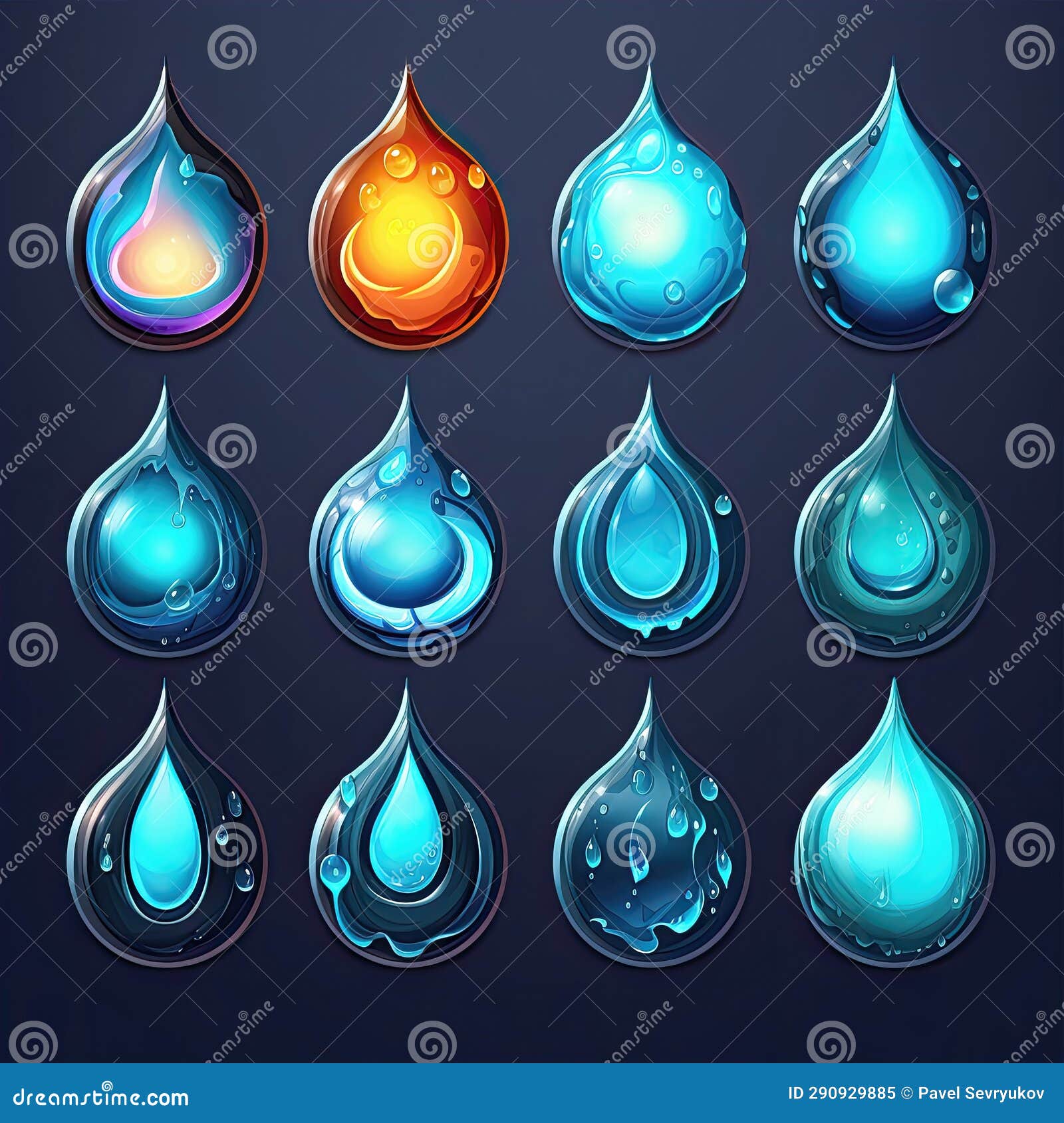 Rain Water Drop Design Ai Generated Stock Image - Image of abstract ...