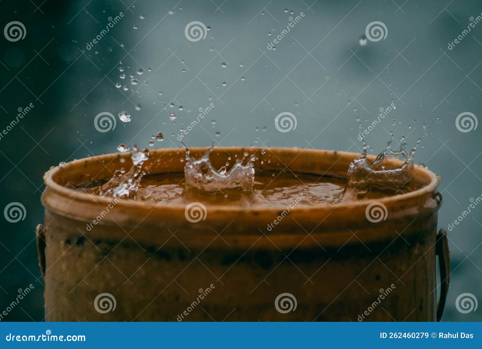 Rain Water Drop Falling To the Floor in Heavy Rain Day Stock Image ...