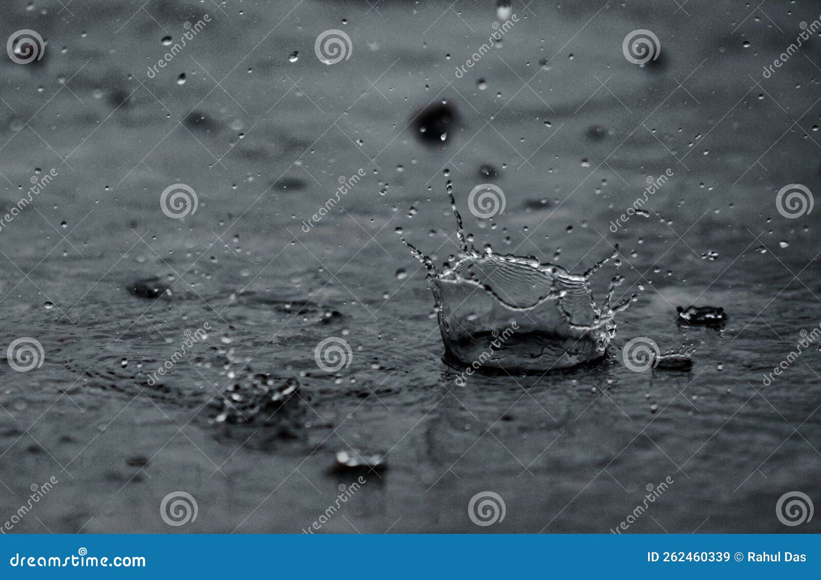 Rain Water Drop Falling To the Floor in Heavy Rain Day Stock Image ...