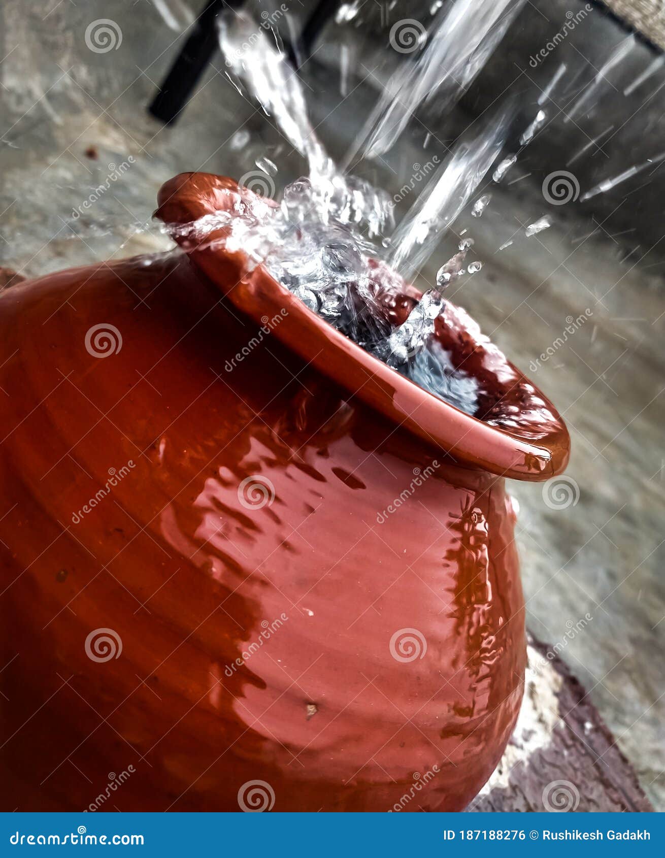 The rain water dropping. stock photo. Image of water - 187188276