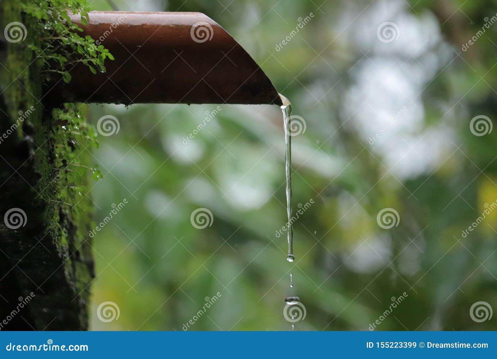 Water Dropping from Orange Pipe Stock Image - Image of stone, supply ...