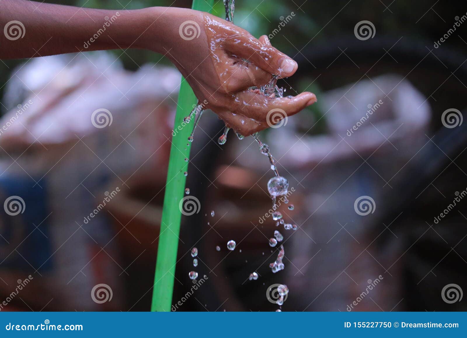 Water Dropping from Orange Pipe Stock Photo - Image of connection, drop ...