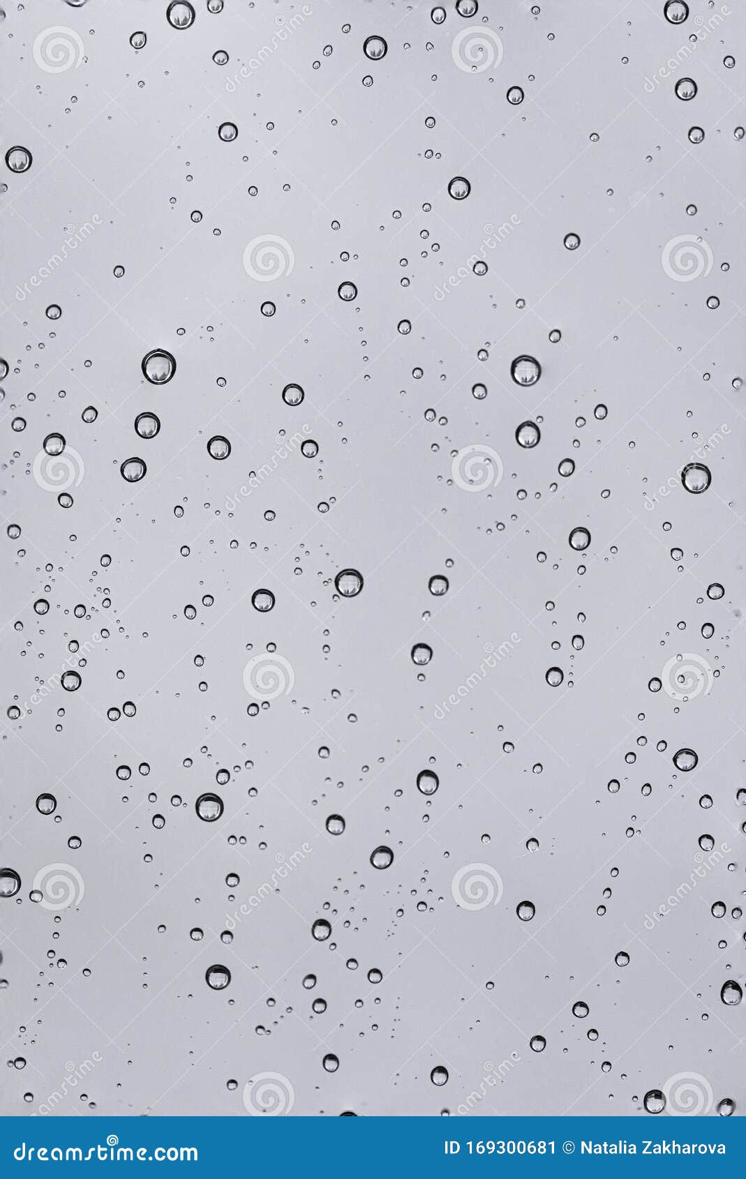 Rain Water Drops on Clear Window. Natural Pattern of Raindrops Stock ...