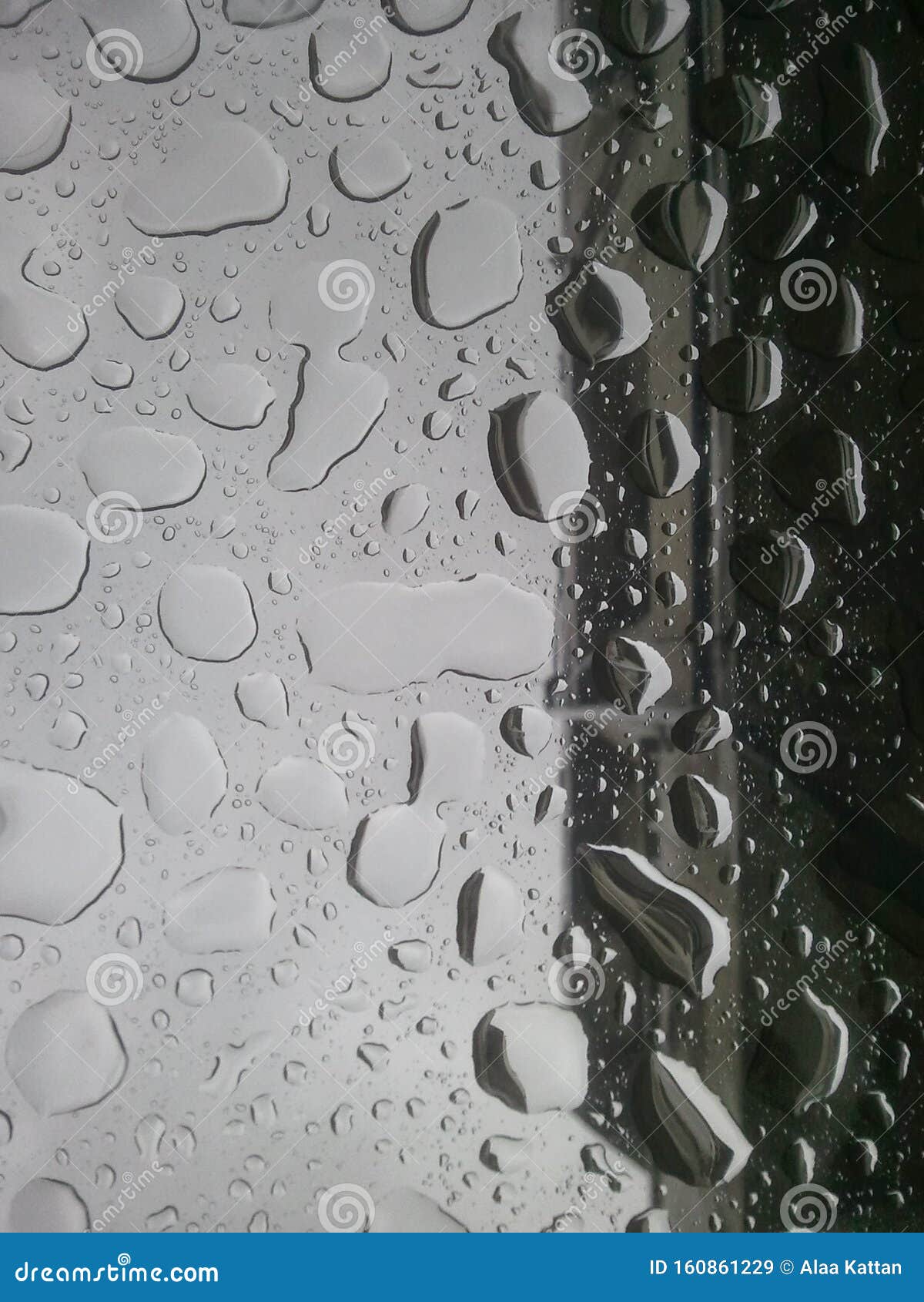 Rain Water Drops with Different Sizes Stock Image - Image of drops ...