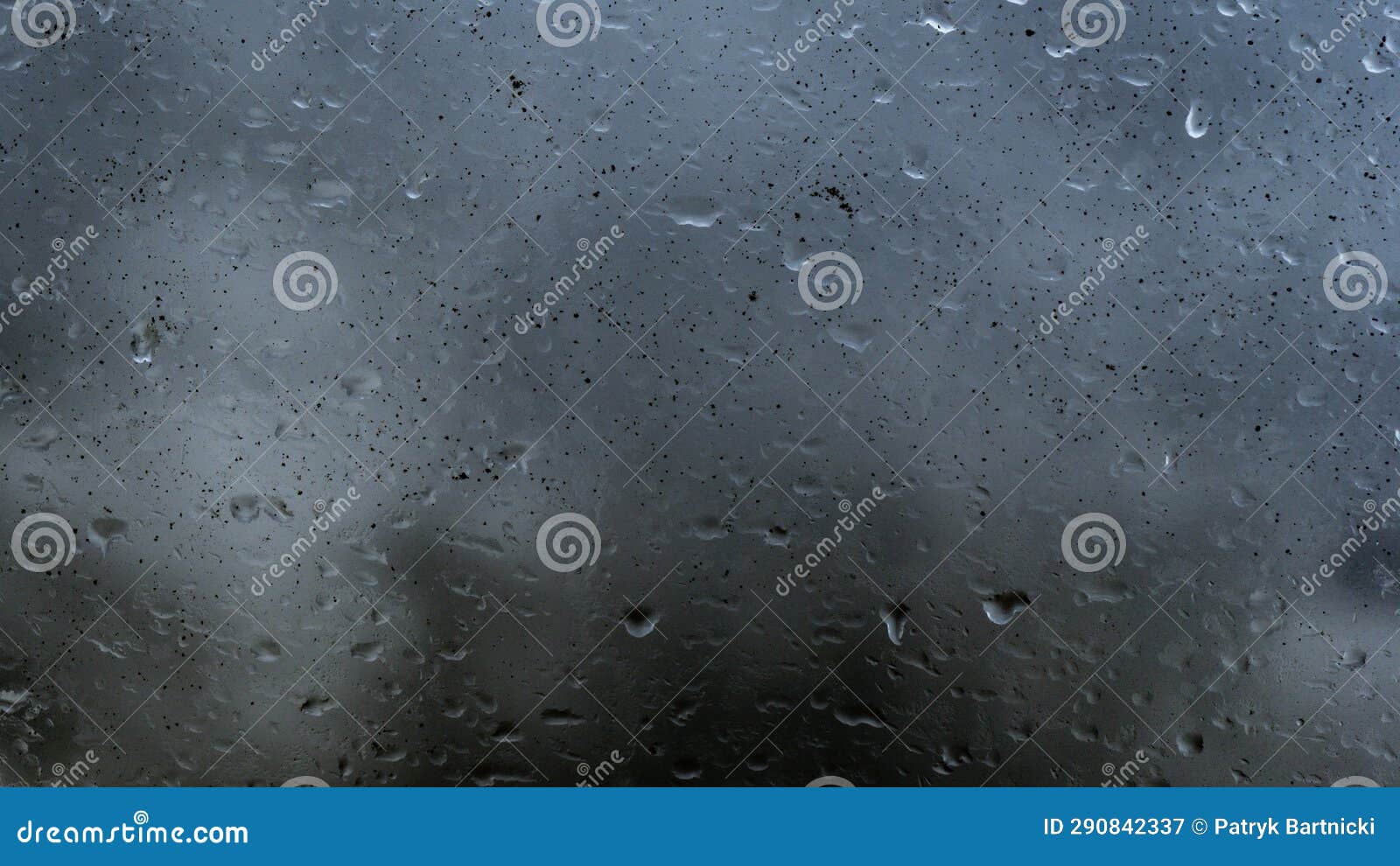Rain water drops on glass stock image. Image of droplet - 290842337