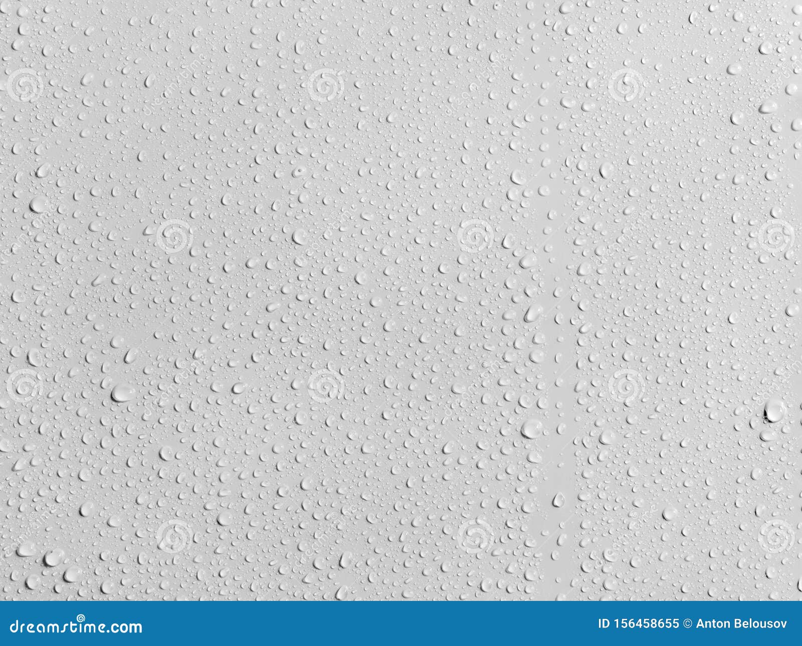 Rain Water Drops on a Smooth White Wall. Close Up Stock Image - Image ...