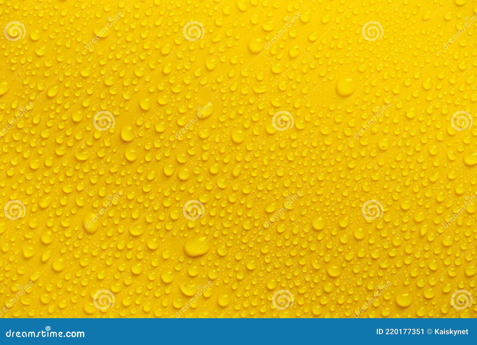 Rain or Water Drops on Yellow Background Stock Image - Image of drop ...