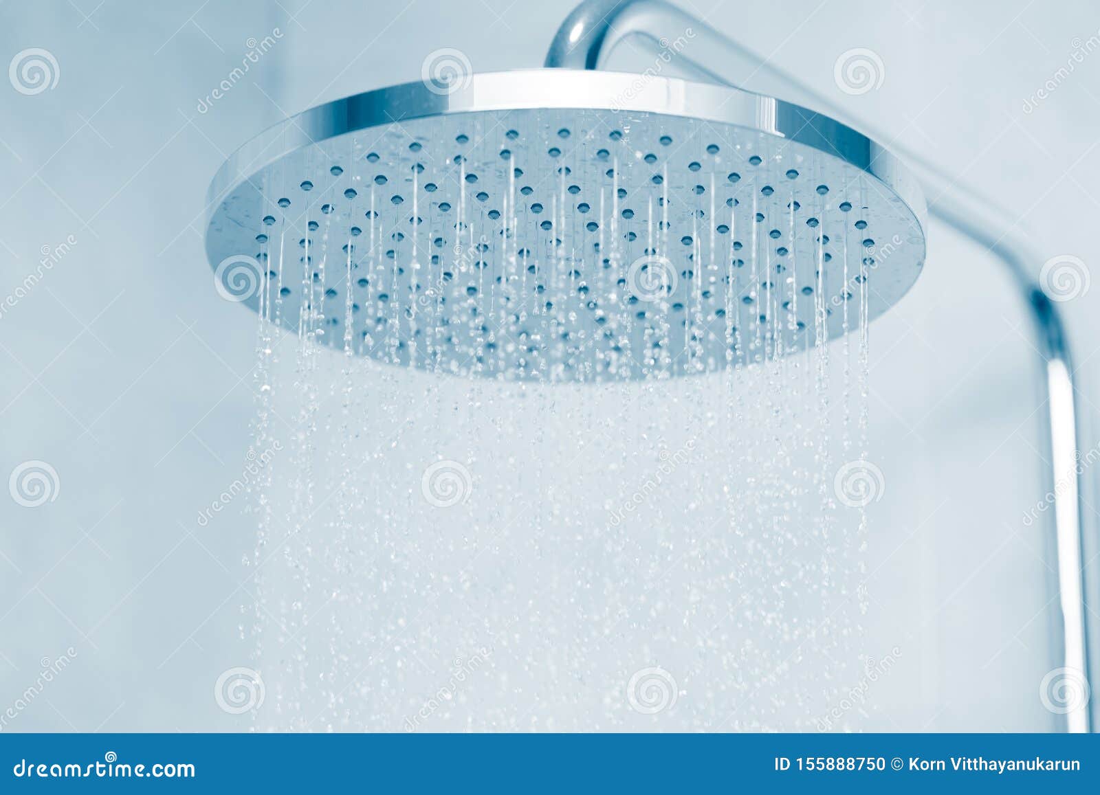 Rain Water Falling Type Shower Head Stock Photo - Image of head, home ...