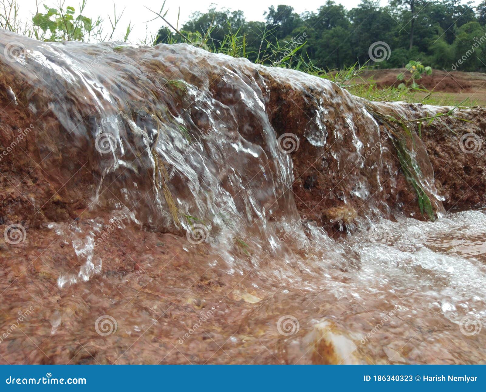 Rain Water flow stock image. Image of formation, stream - 186340323