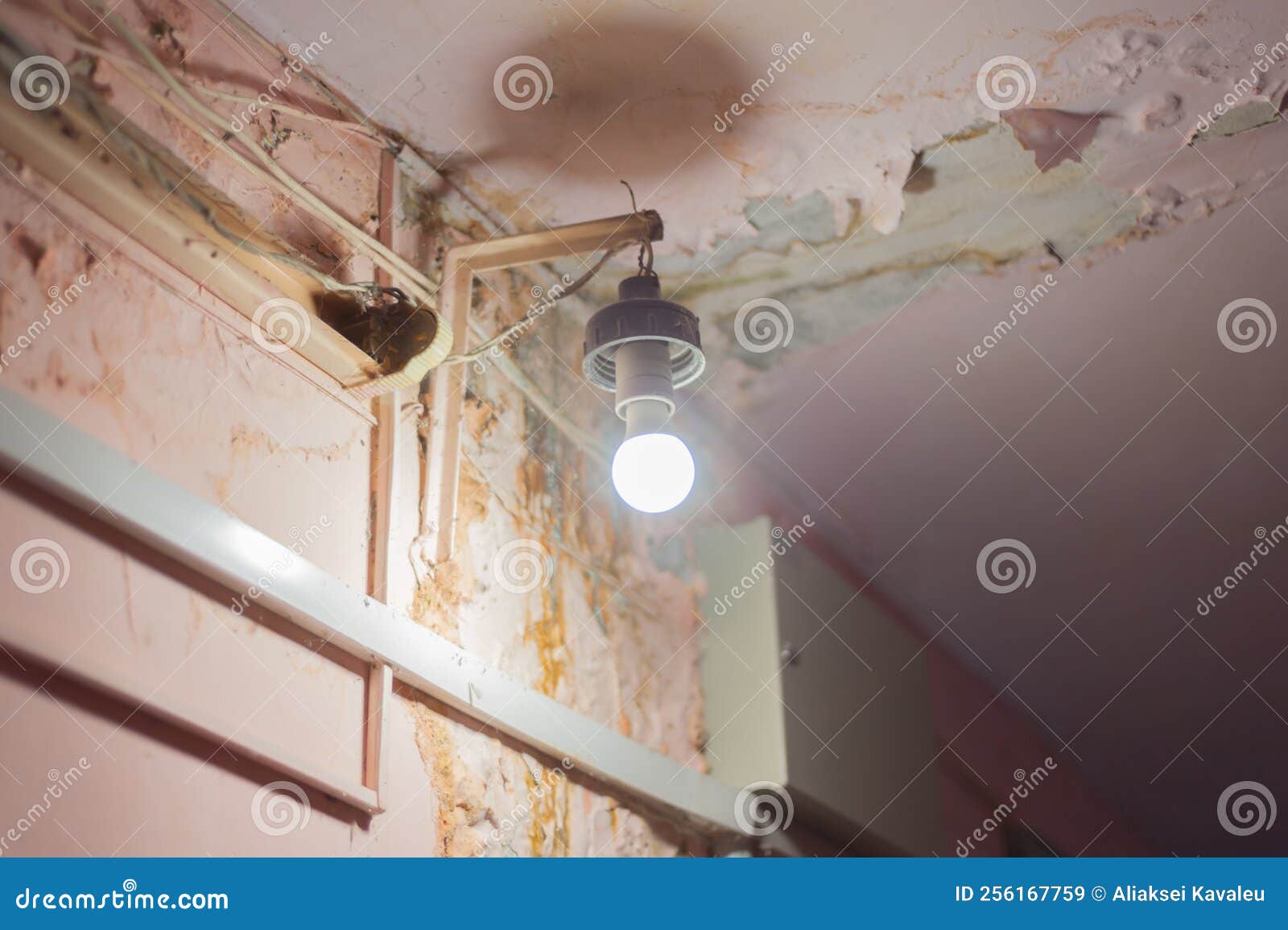 Rain Water Leaks on the Floor Causing Damage Next To the Door of an ...