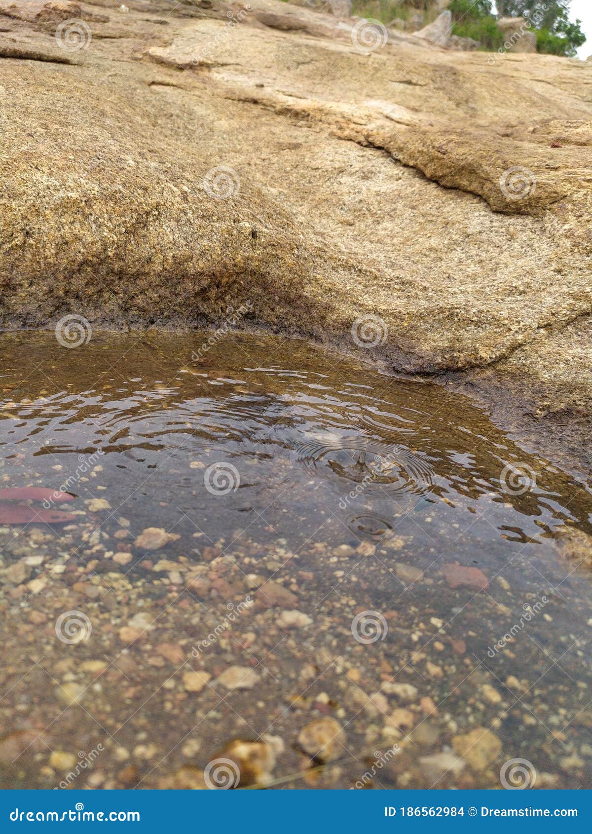 Rain Water at Mountain Rocks and Nature Stock Photo - Image of rain ...