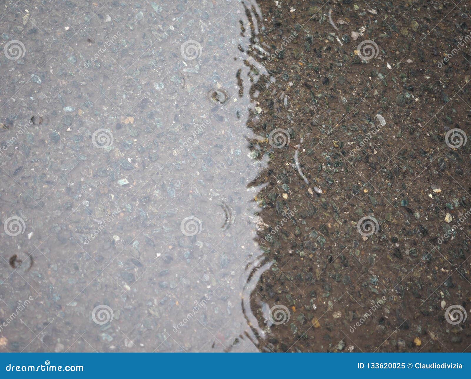 Rain Water Puddle Background Stock Image - Image of nature, rainy ...