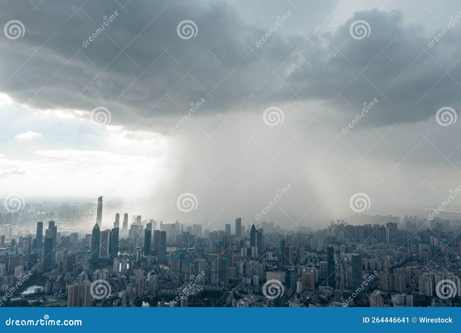Rain Waterfall from the Sky. Incredible Moment Rain Falls on Half of ...