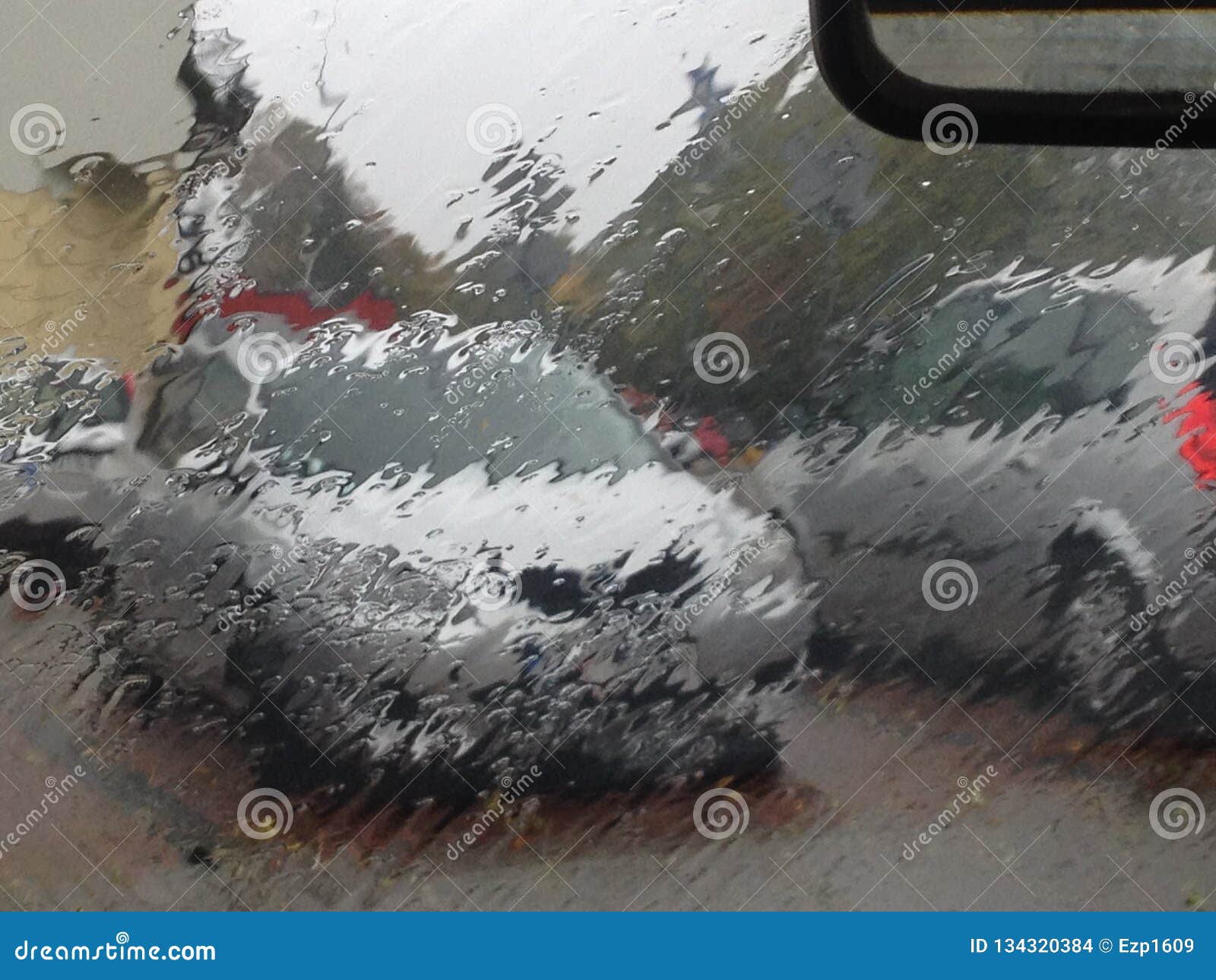 Rain on the Windshield of the Car Stock Photo - Image of sloped, rain ...