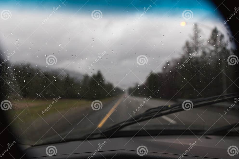 Rain on Windshield stock image. Image of background, travel - 92783361