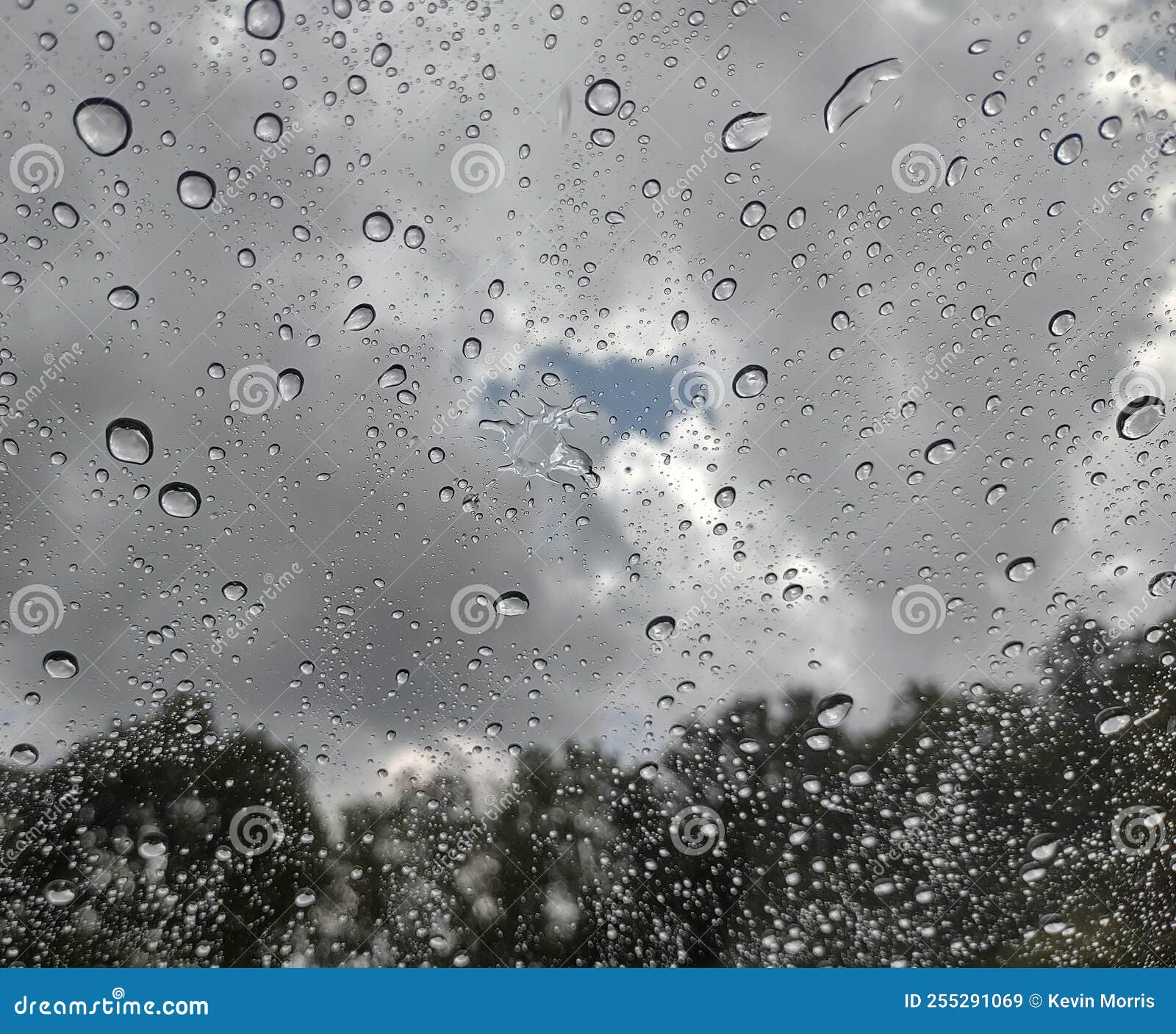 Rain on a Windshield during Summer Stock Image - Image of glass, shower ...
