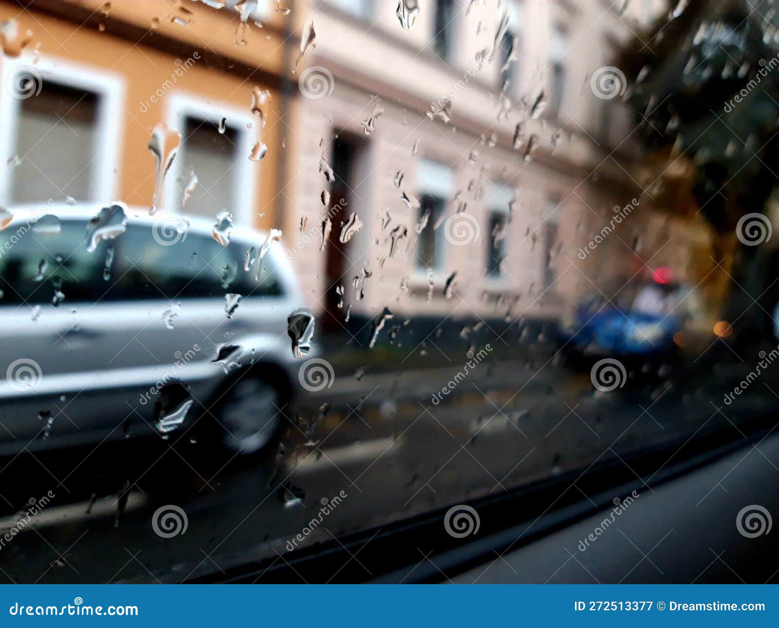 Rain on the Windshild Background. Stock Image - Image of rain ...