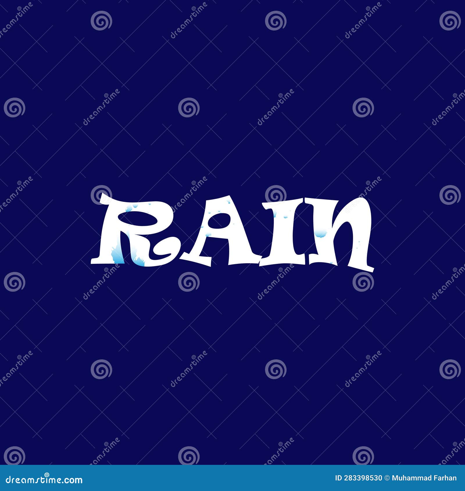 Rain wordmark logo design stock vector. Illustration of template ...