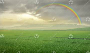 Rainbow stock photo. Image of color, hill, countryside - 11430774