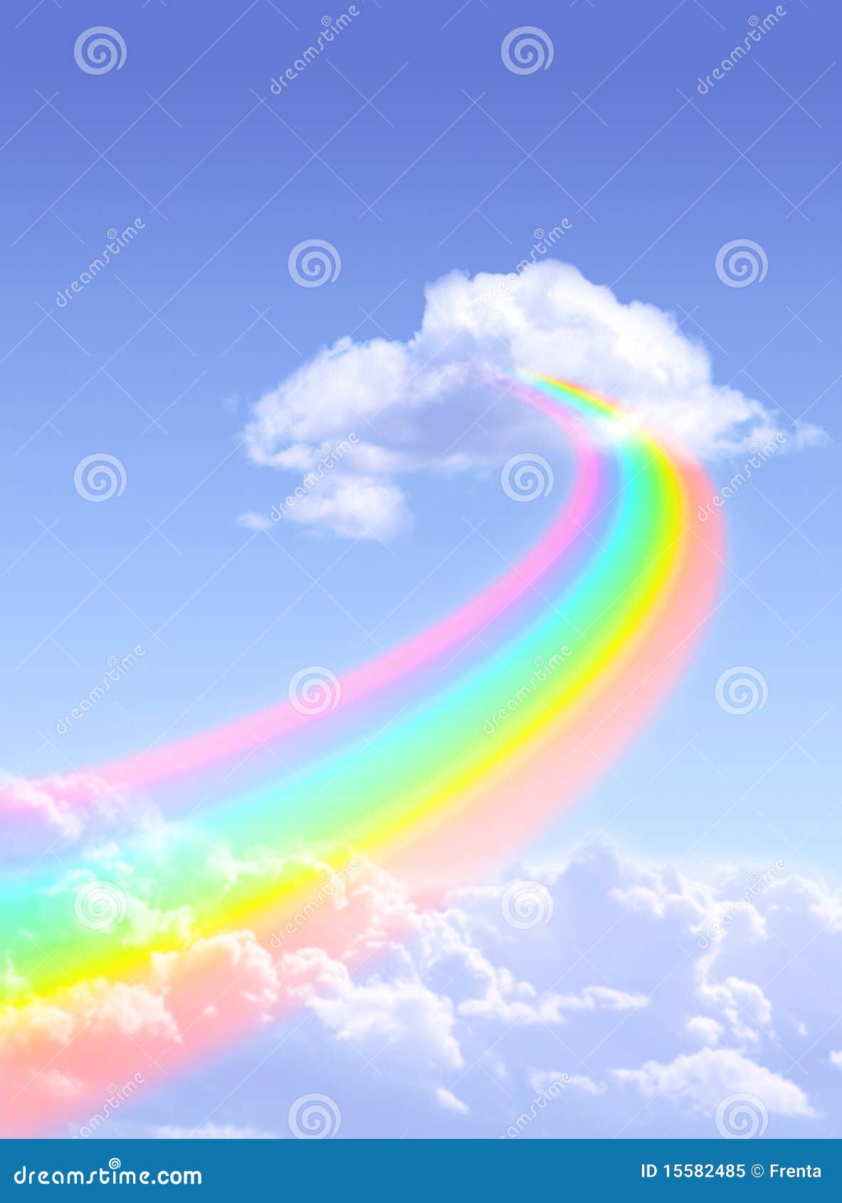 Rainbow stock illustration. Illustration of road, dream - 15582485