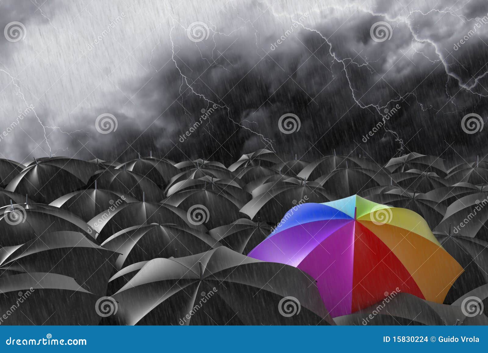 The rainbow stock illustration. Illustration of tempest - 15830224