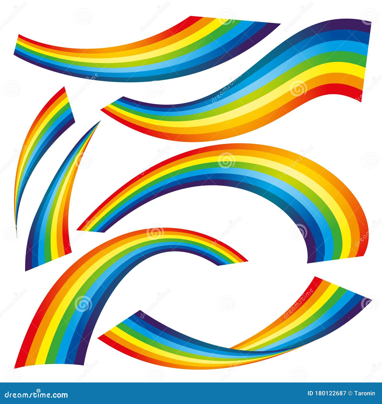 Set of rainbow icons. stock vector. Illustration of sign - 180122687