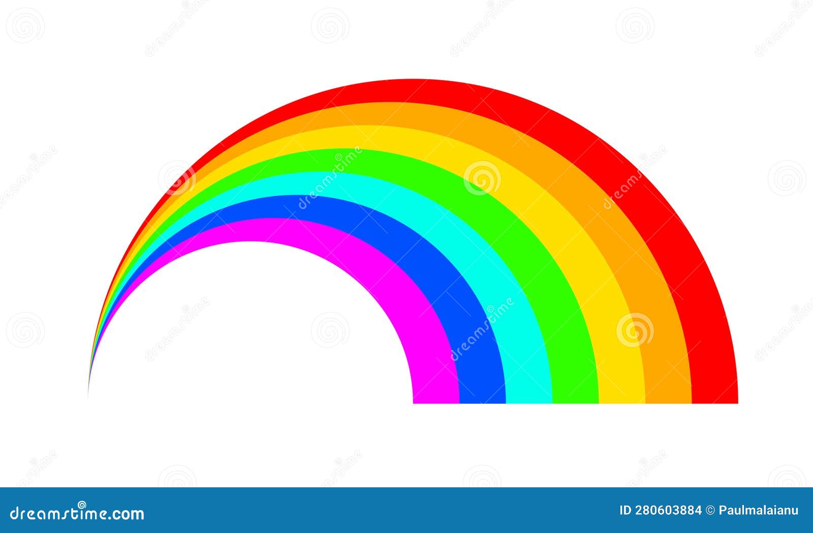 Rainbow Illustration on Transparent Background Stock Vector ...