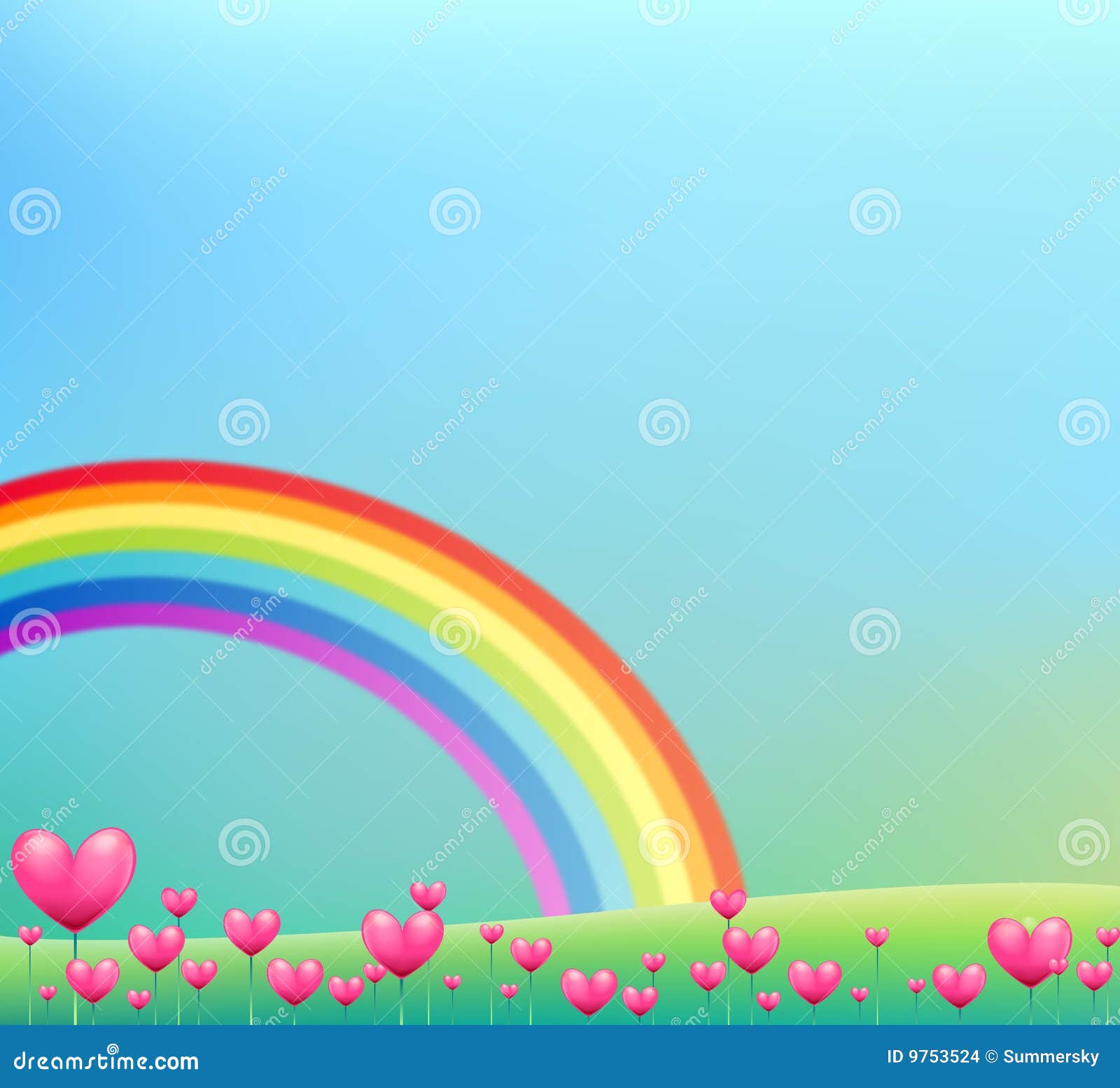 Rainbow stock illustration. Illustration of beautiful - 9753524
