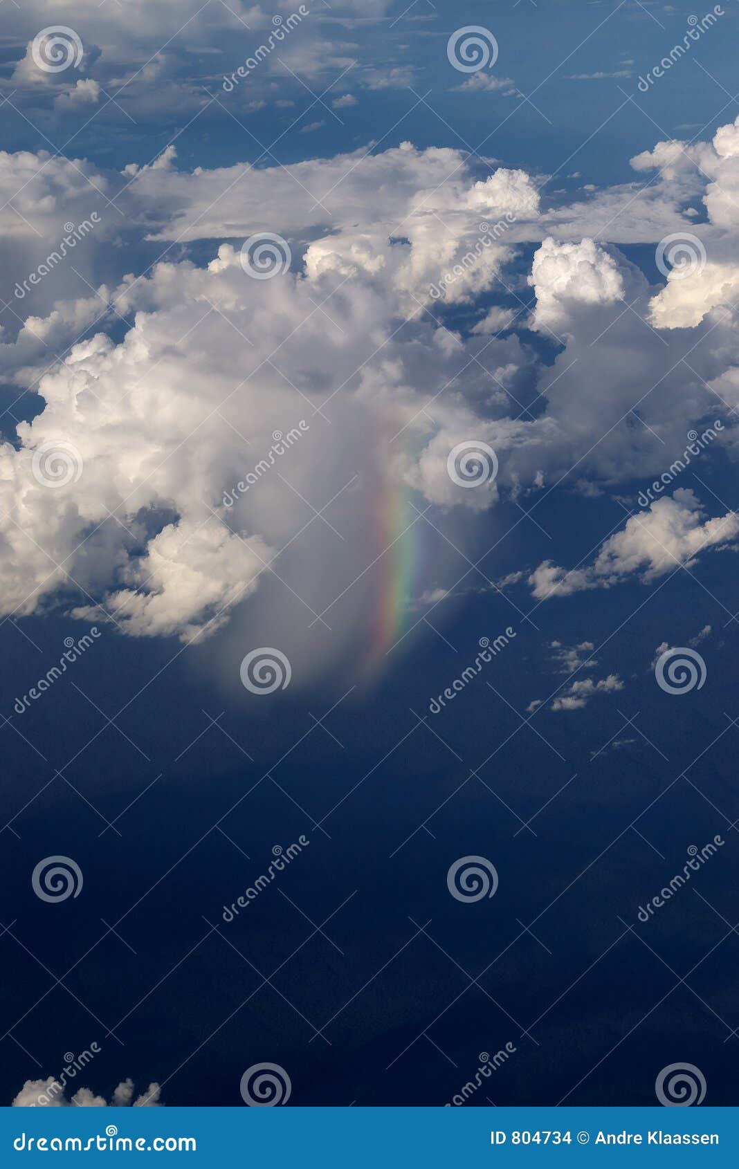 Rainbow from above stock photo. Image of formation, cottony - 804734