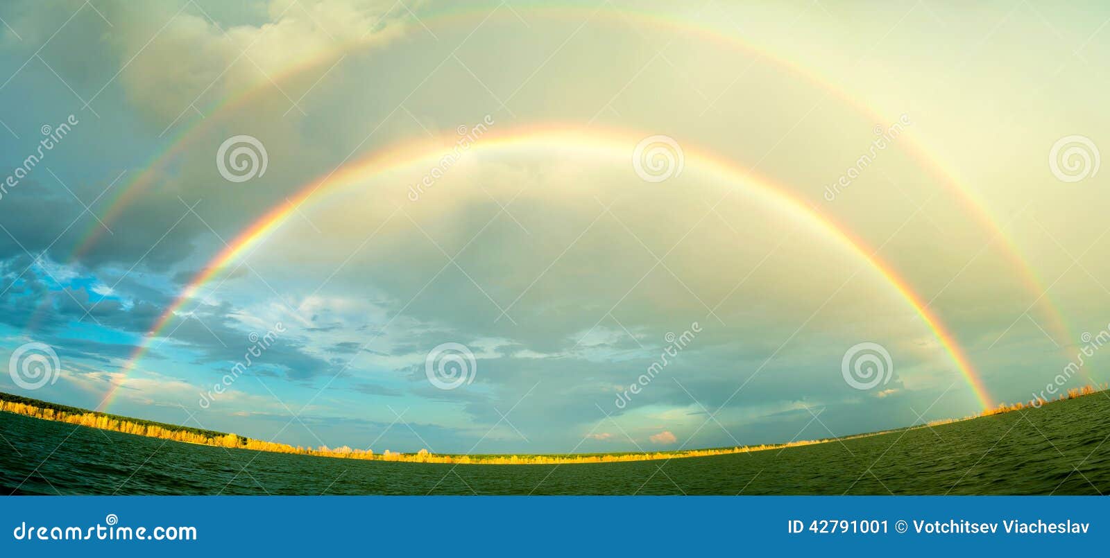 Rainbow above river stock image. Image of outdoors, scene - 42791001