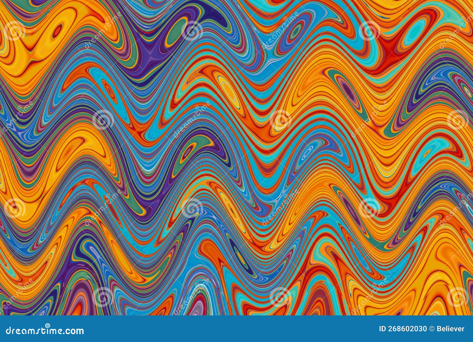 Rainbow Abstract Background and Psychedelic Pattern. Stock Illustration ...