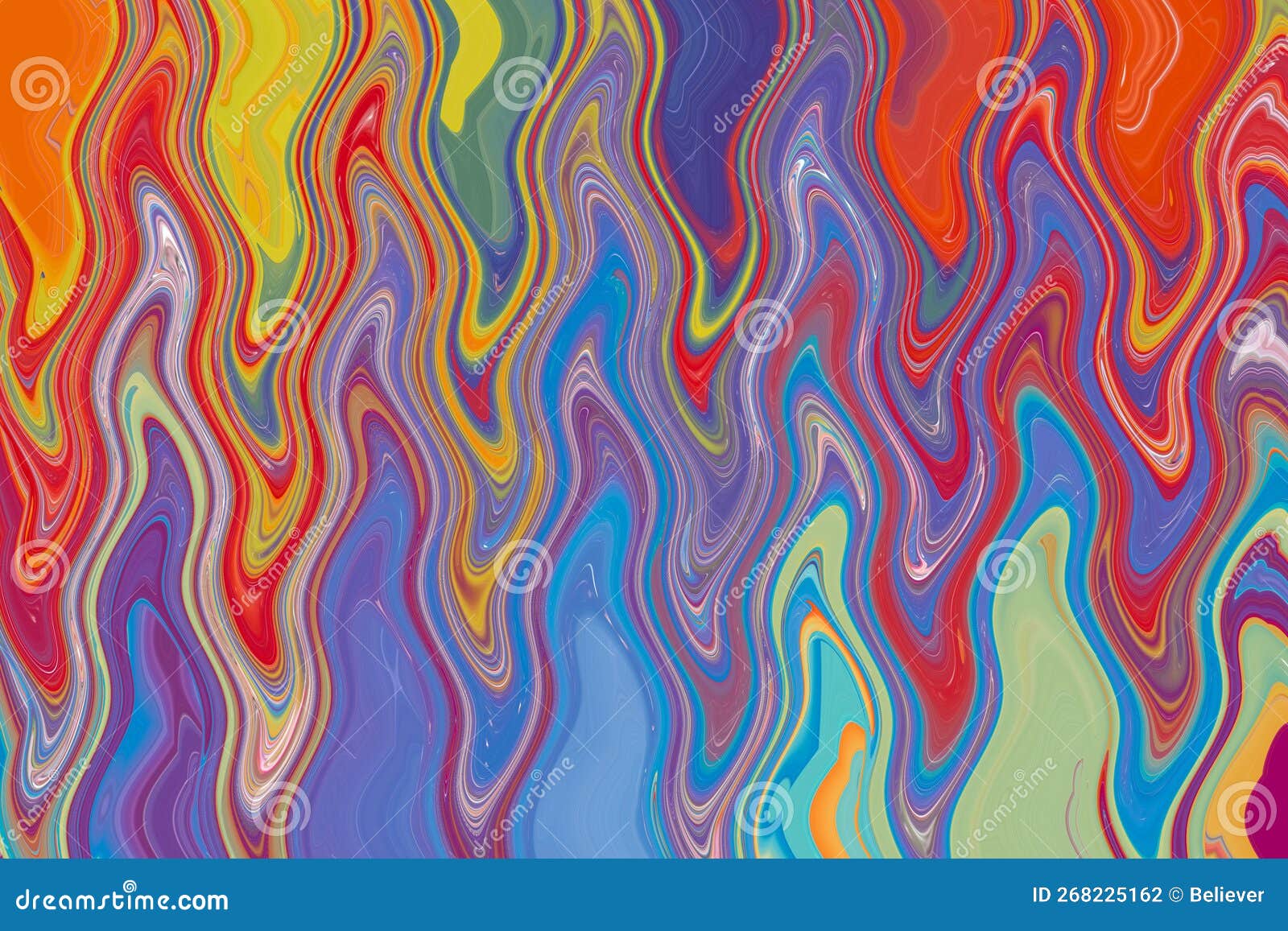 Rainbow Abstract Background and Psychedelic Pattern. Stock Photo ...