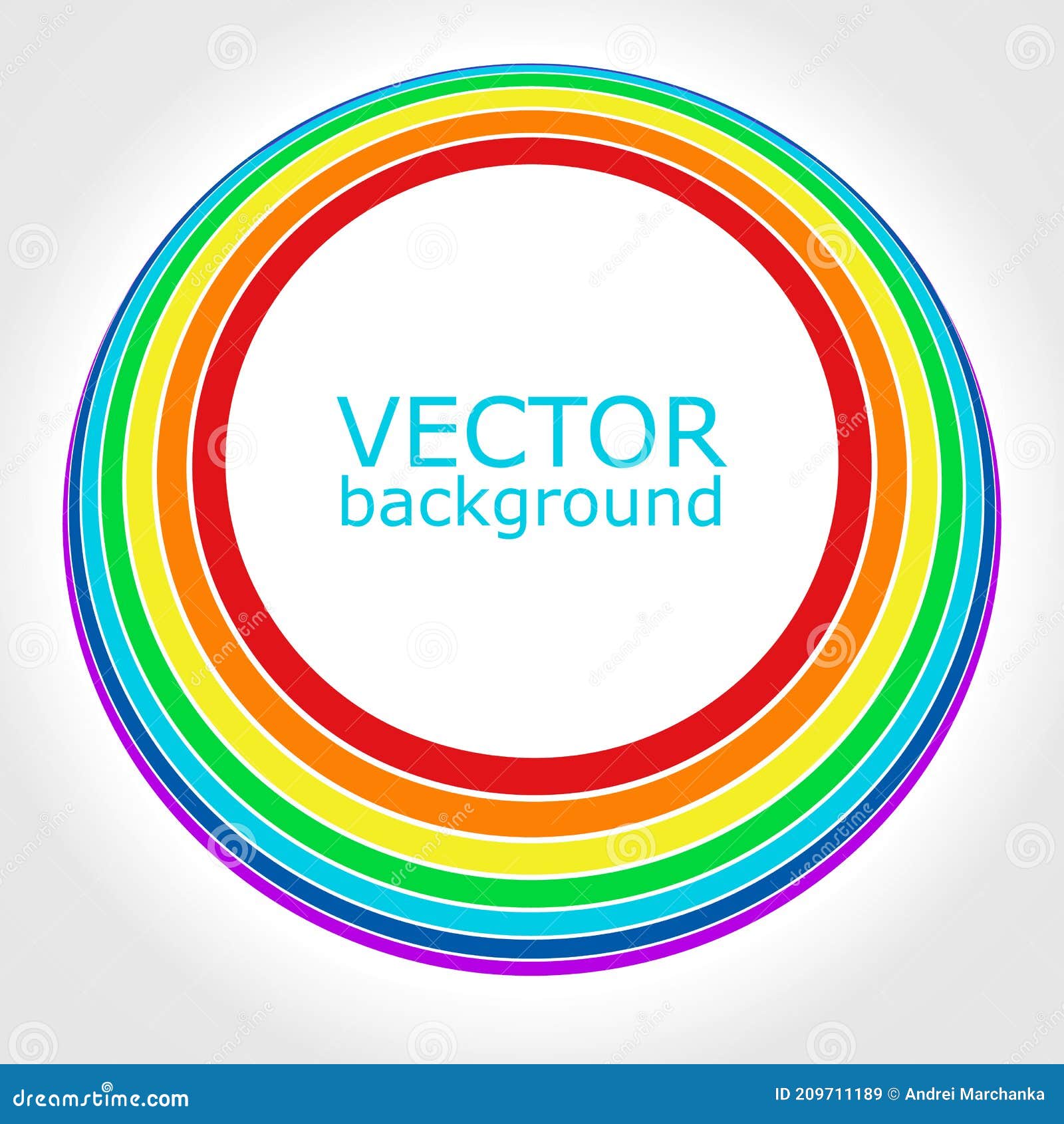 Rainbow Abstract Circle on a Light Background Stock Vector ...