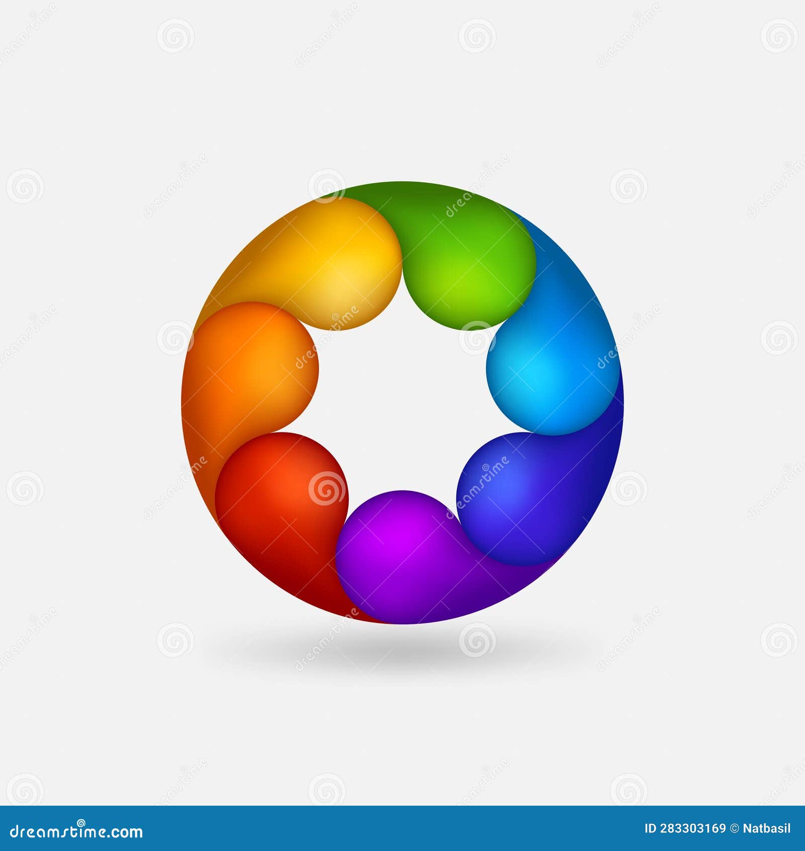 Rainbow Abstract Colorful Circular Symbol Stock Vector - Illustration ...