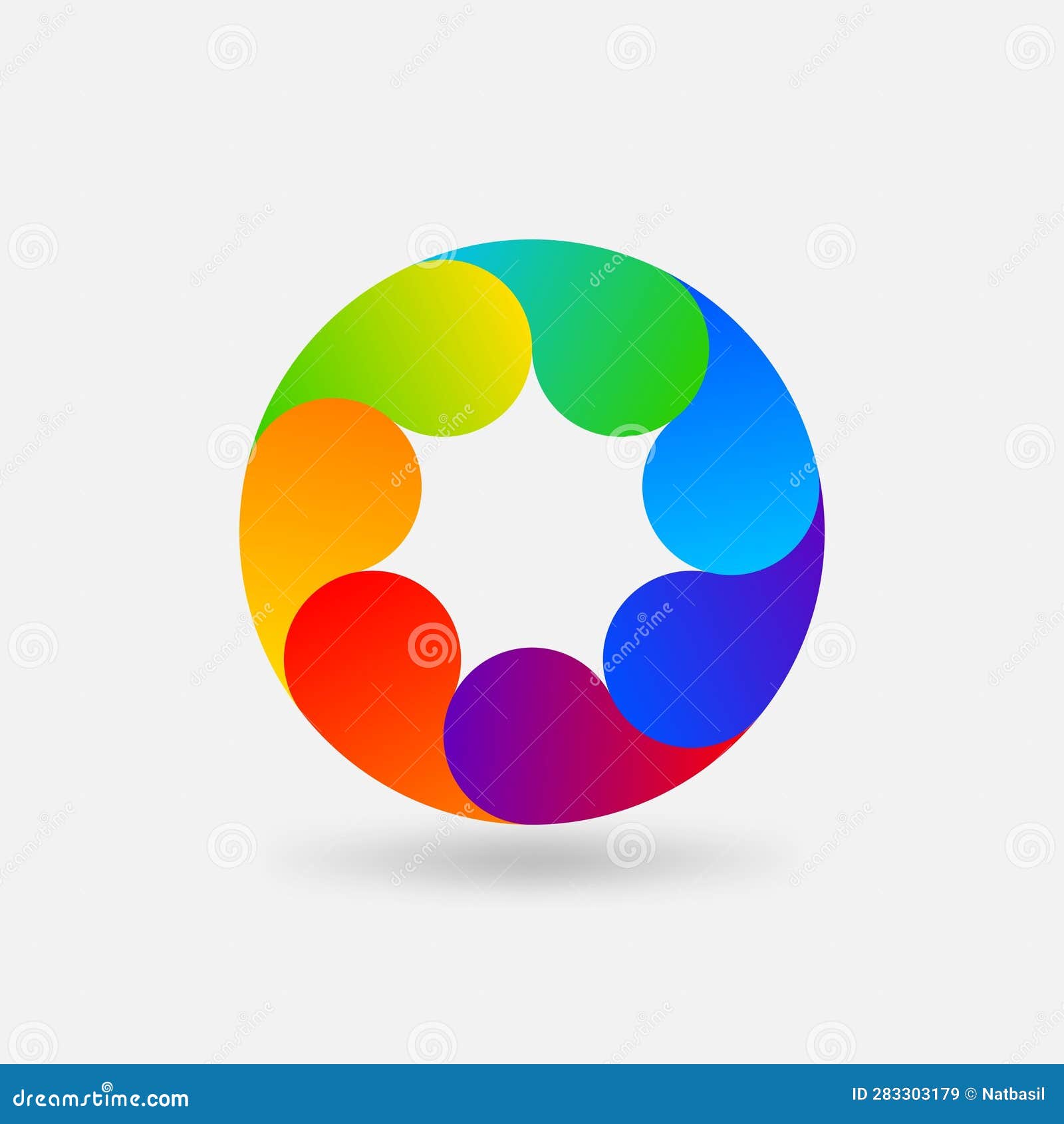 Rainbow Abstract Colorful Gradient Circular Symbol Stock Vector ...