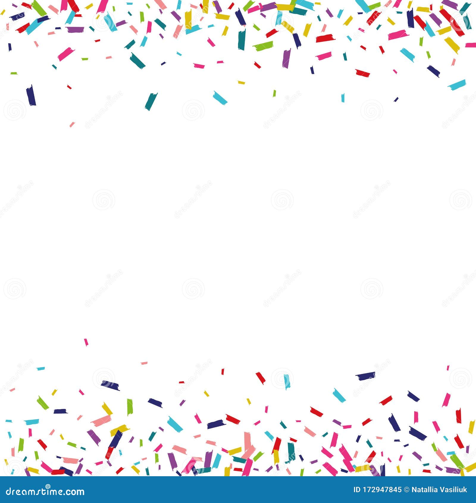 Rainbow Abstract Confetti Invitation. Stock Vector - Illustration of ...