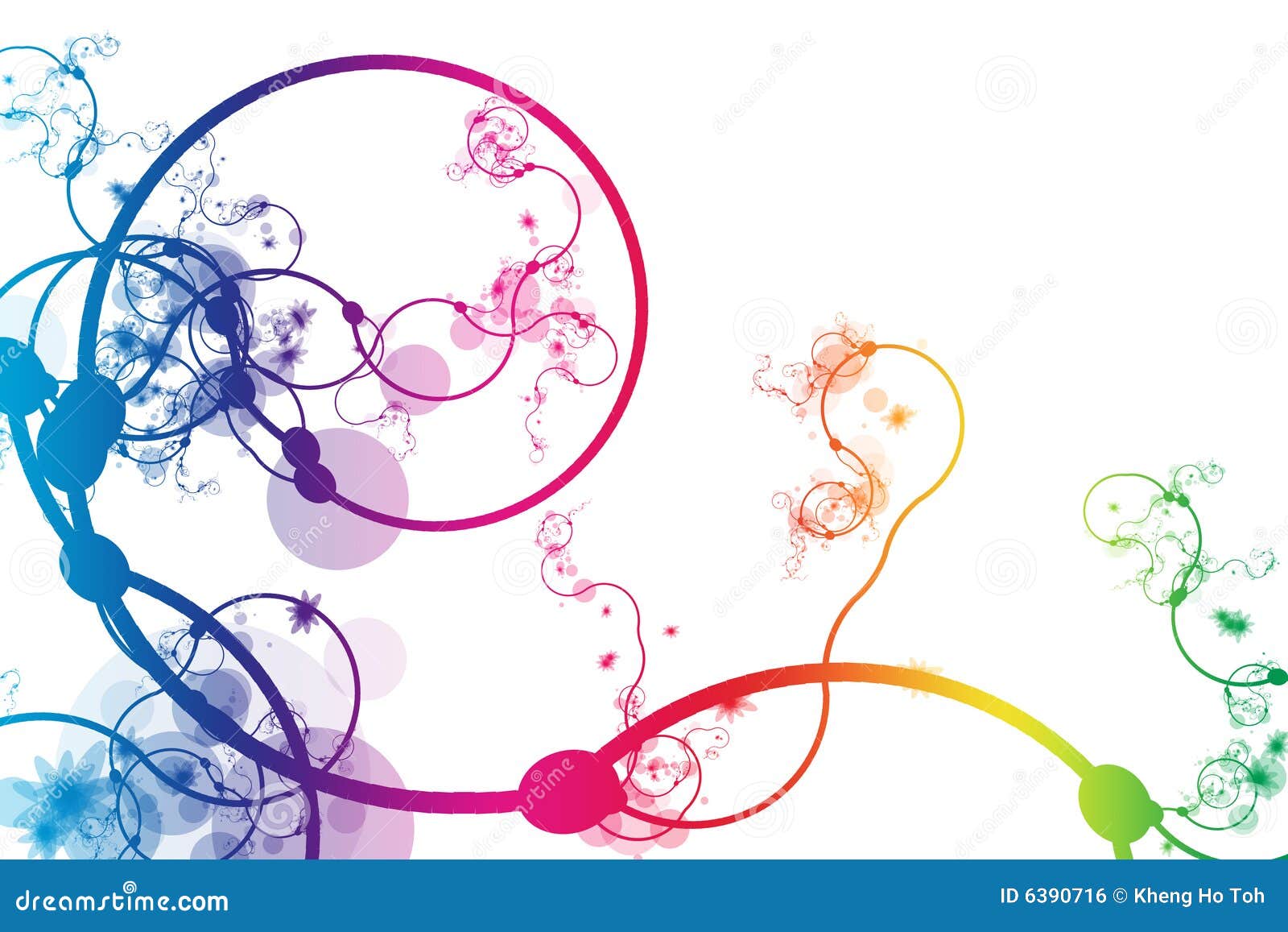 Rainbow Abstract Curving Line Vines Stock Illustration - Illustration ...