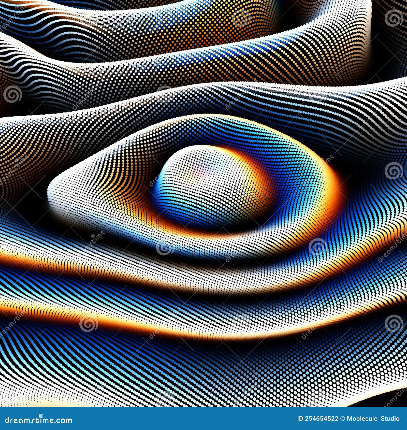 Rainbow Abstract 3D Background. Modern 3D Wavy Background. Liquid ...