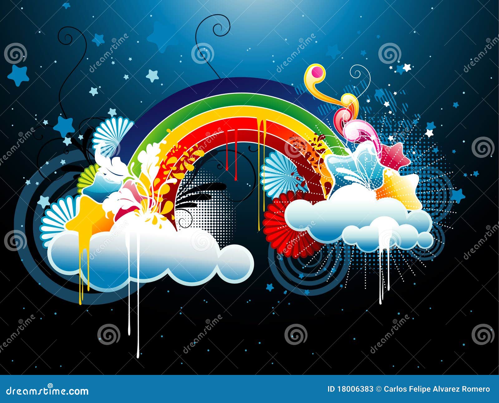 Rainbow Abstract Illustration Stock Vector - Illustration of text ...
