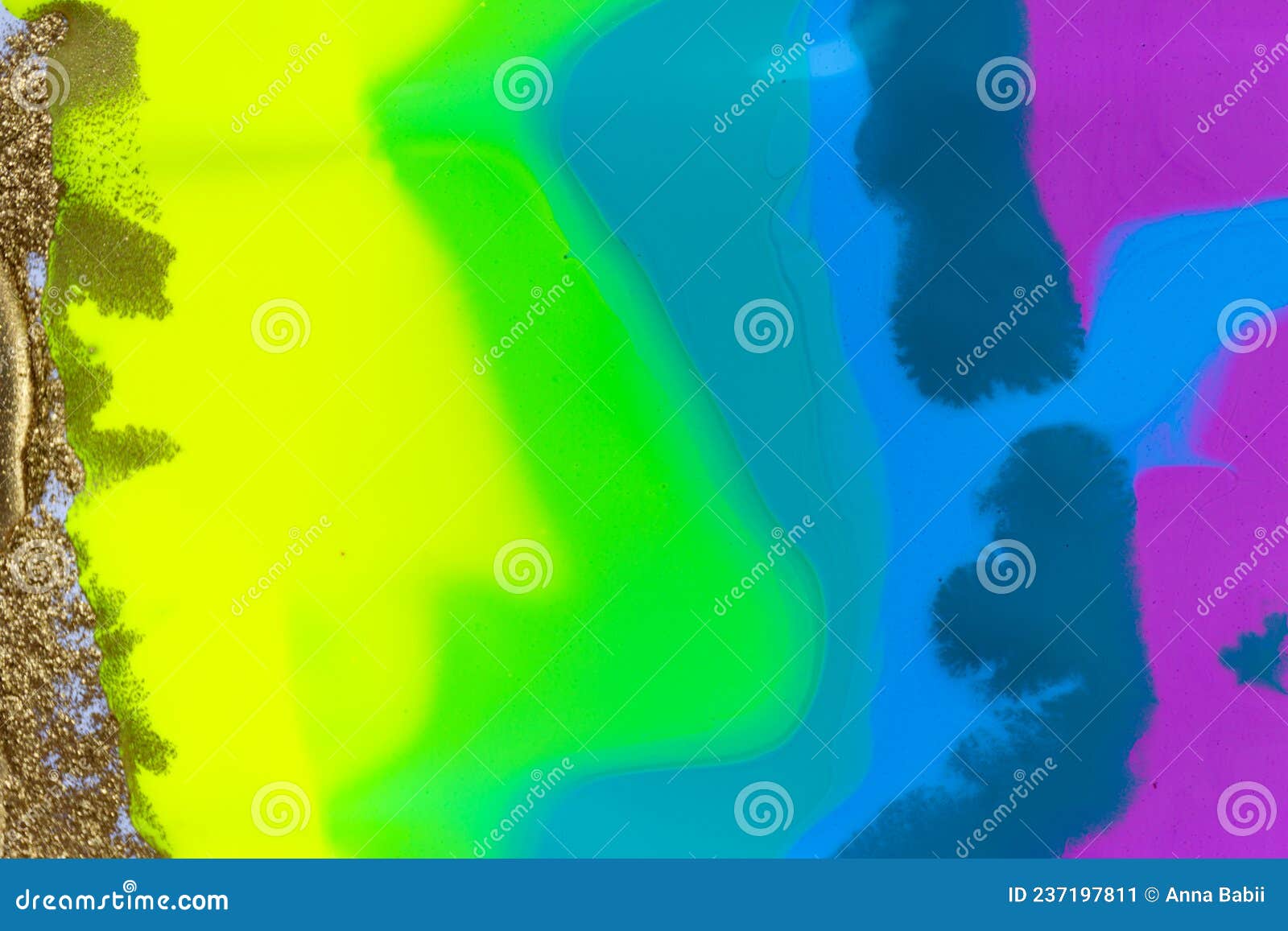 Rainbow Abstract Liquid Ink Gradient Pattern. Fluorescent Liquid Bright Texture. Stock Image ...