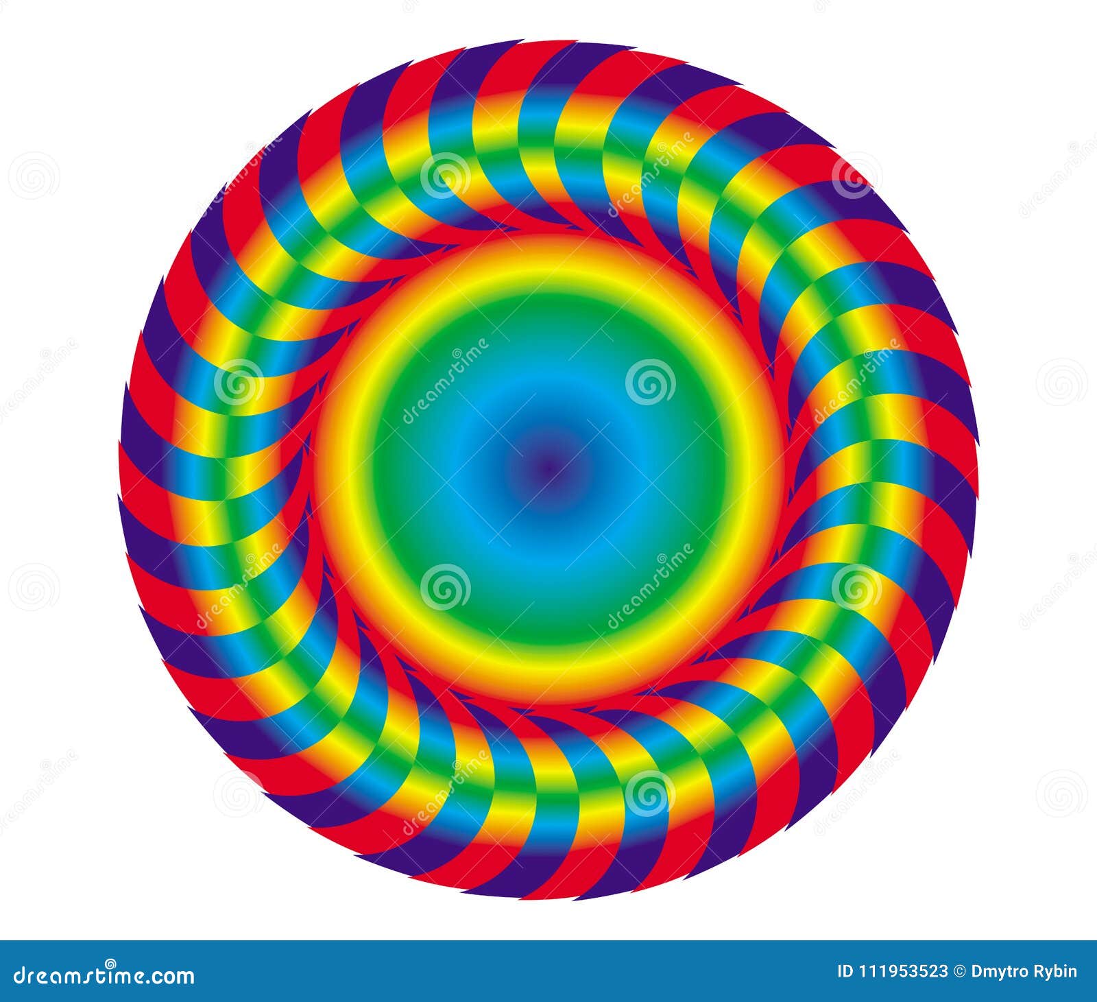 Rainbow Abstract Object. Disk, Mandala, Circle. Stock Vector ...