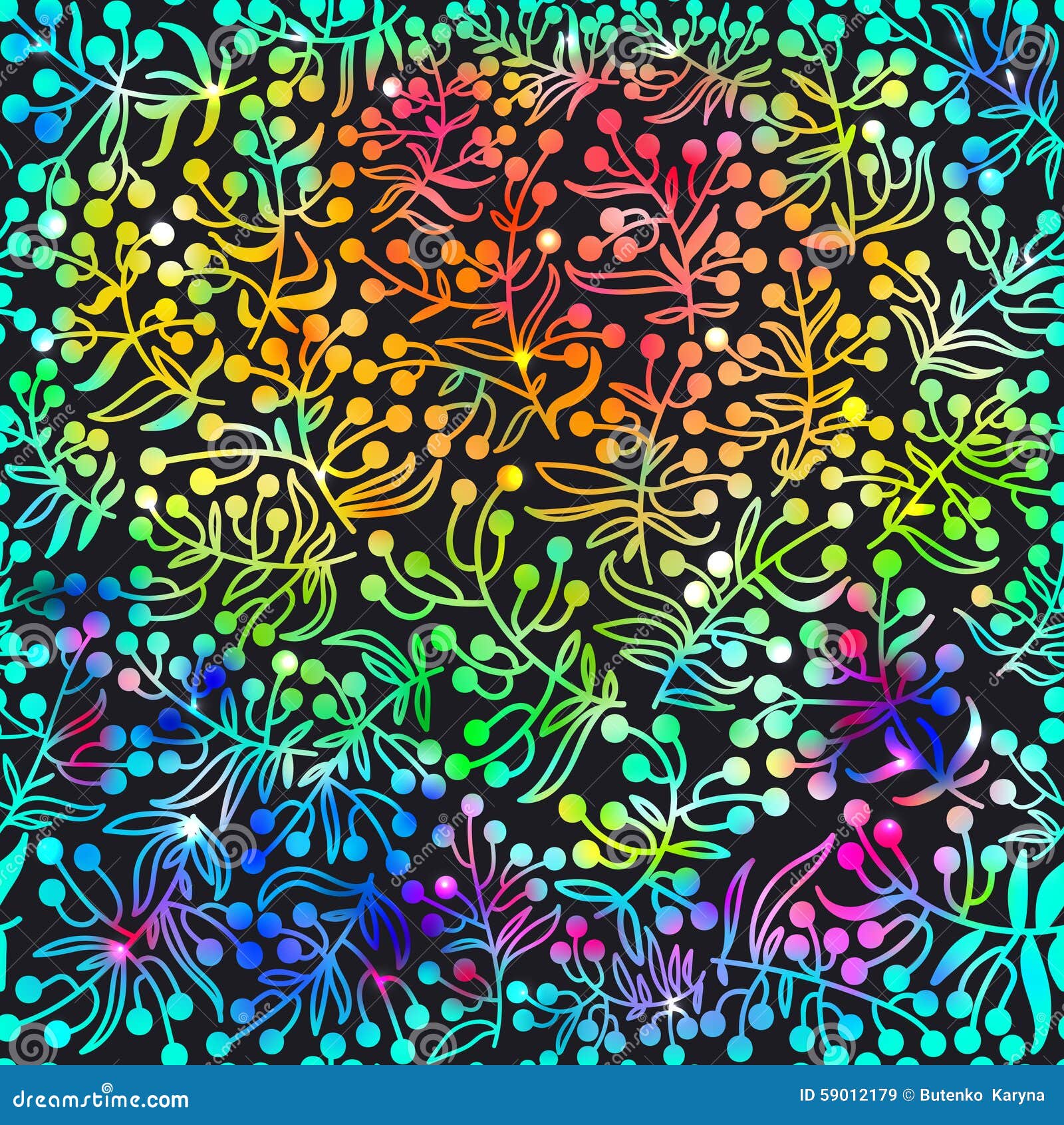 Rainbow Abstract Vector Background with Doodle Stock Vector ...