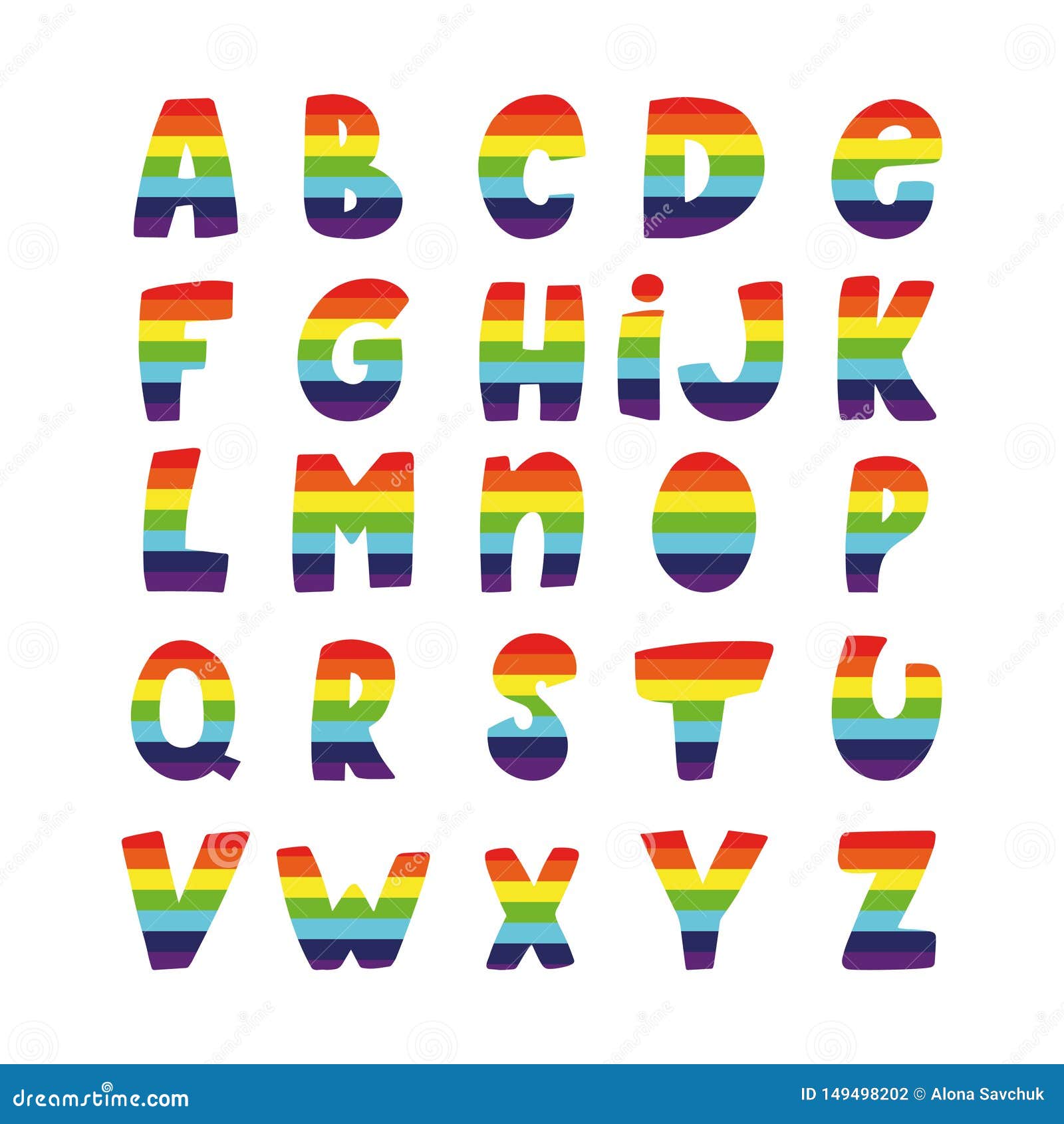 Rainbow alphabet. LGBTQ stock vector. Illustration of dynamic - 149498202