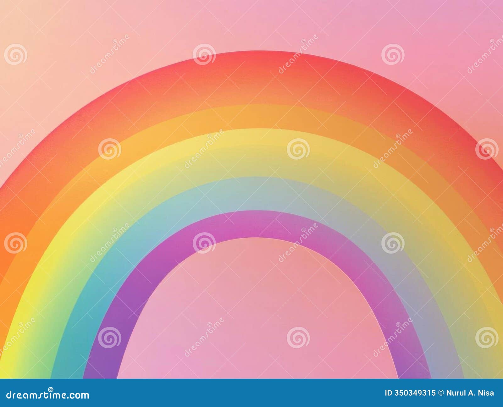 Rainbow Arc Abstract Background with Pastel Colors Stock Illustration ...