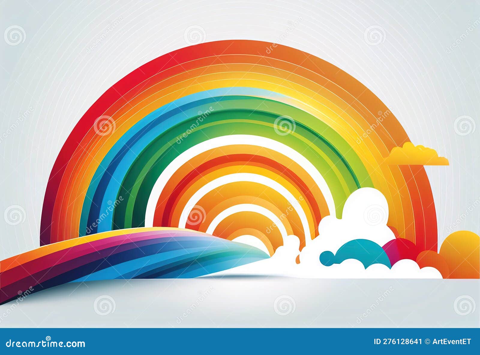 Rainbow Arc Shape, Bright Spectrum Colors, Colorful Striped Pattern ...