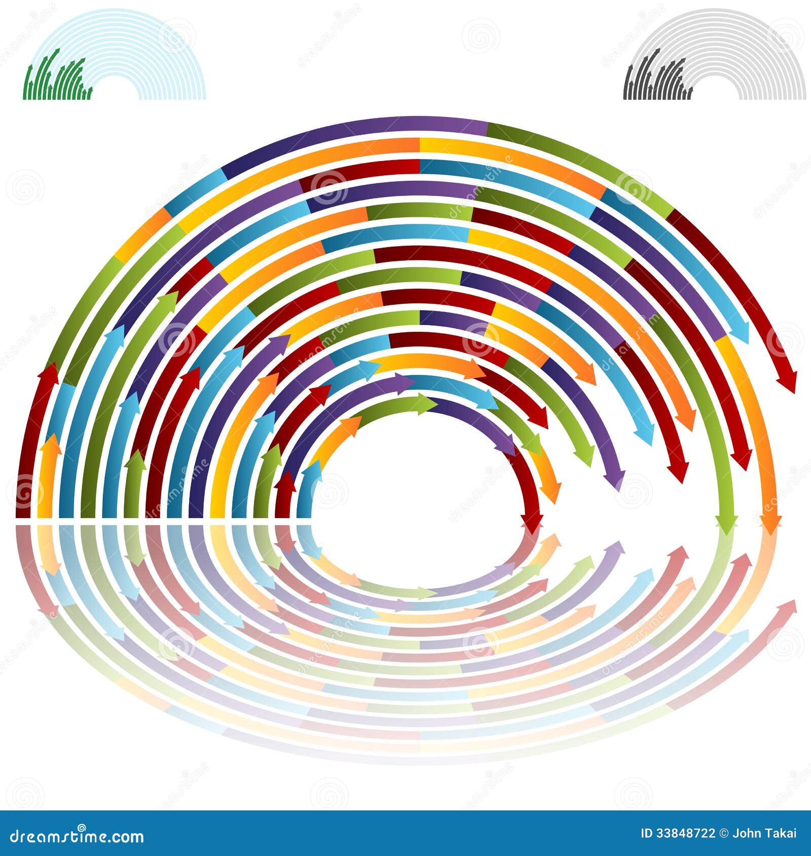 Rainbow Arch Arrows Vector Illustration | CartoonDealer.com #33848722