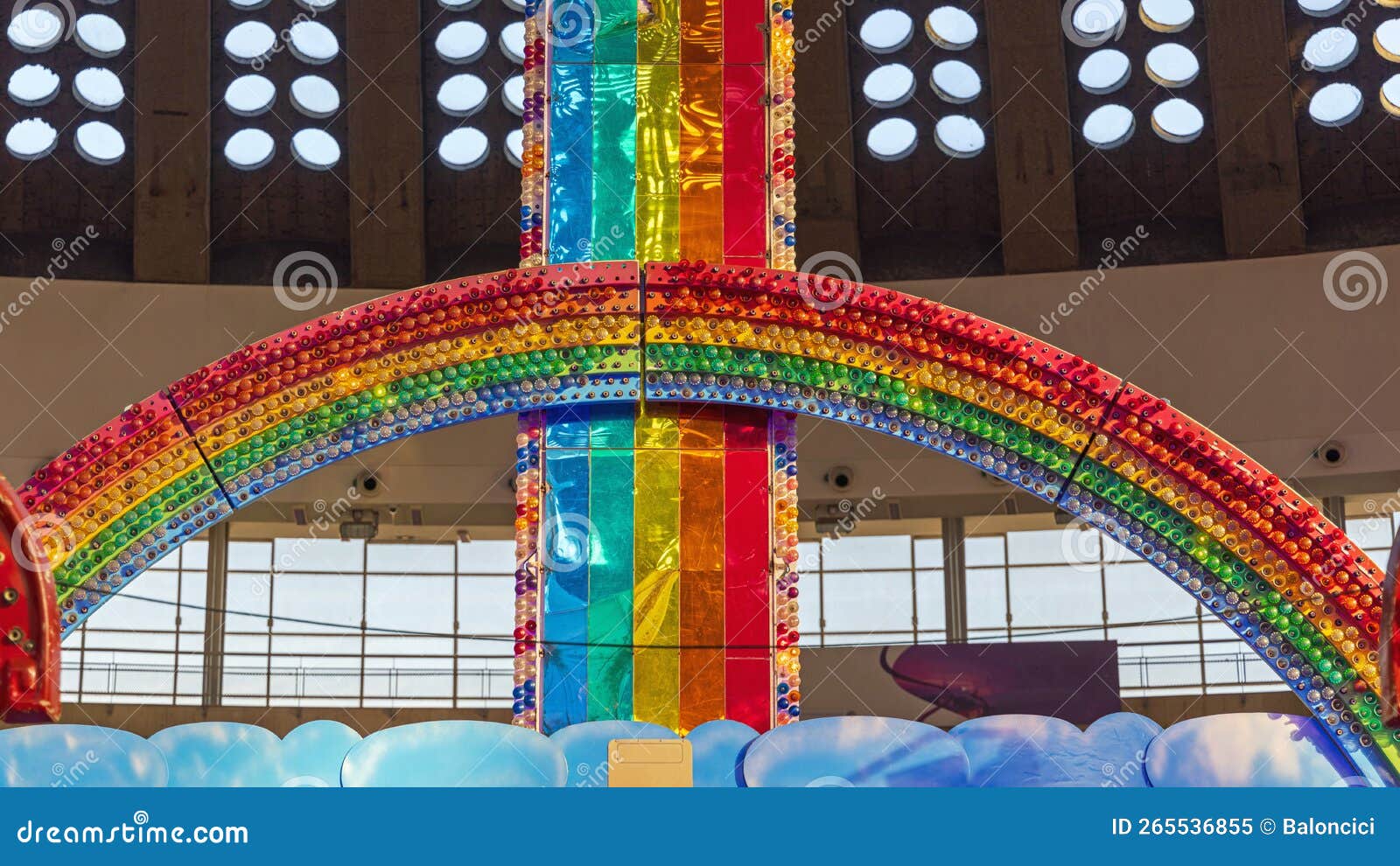 Rainbow Arch Ride stock image. Image of rainbow, inside - 265536855