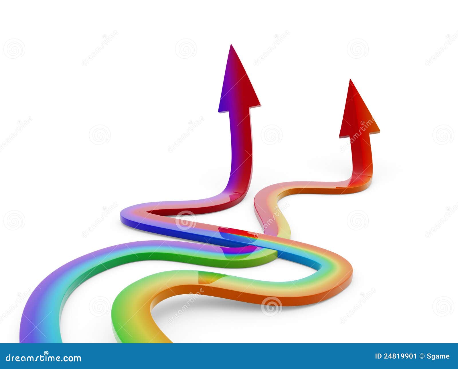 Rainbow arrow stock illustration. Illustration of increase - 24819901