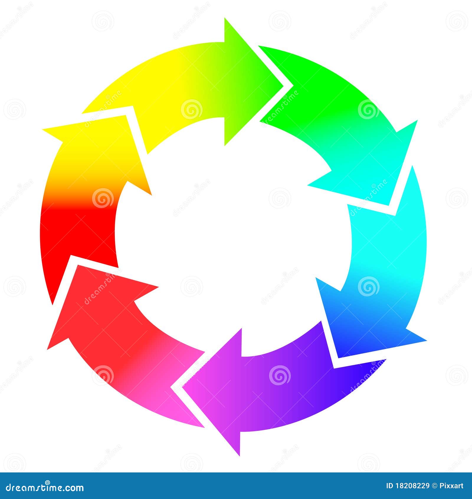 Rainbow arrows stock vector. Illustration of arrow, repetitive - 18208229