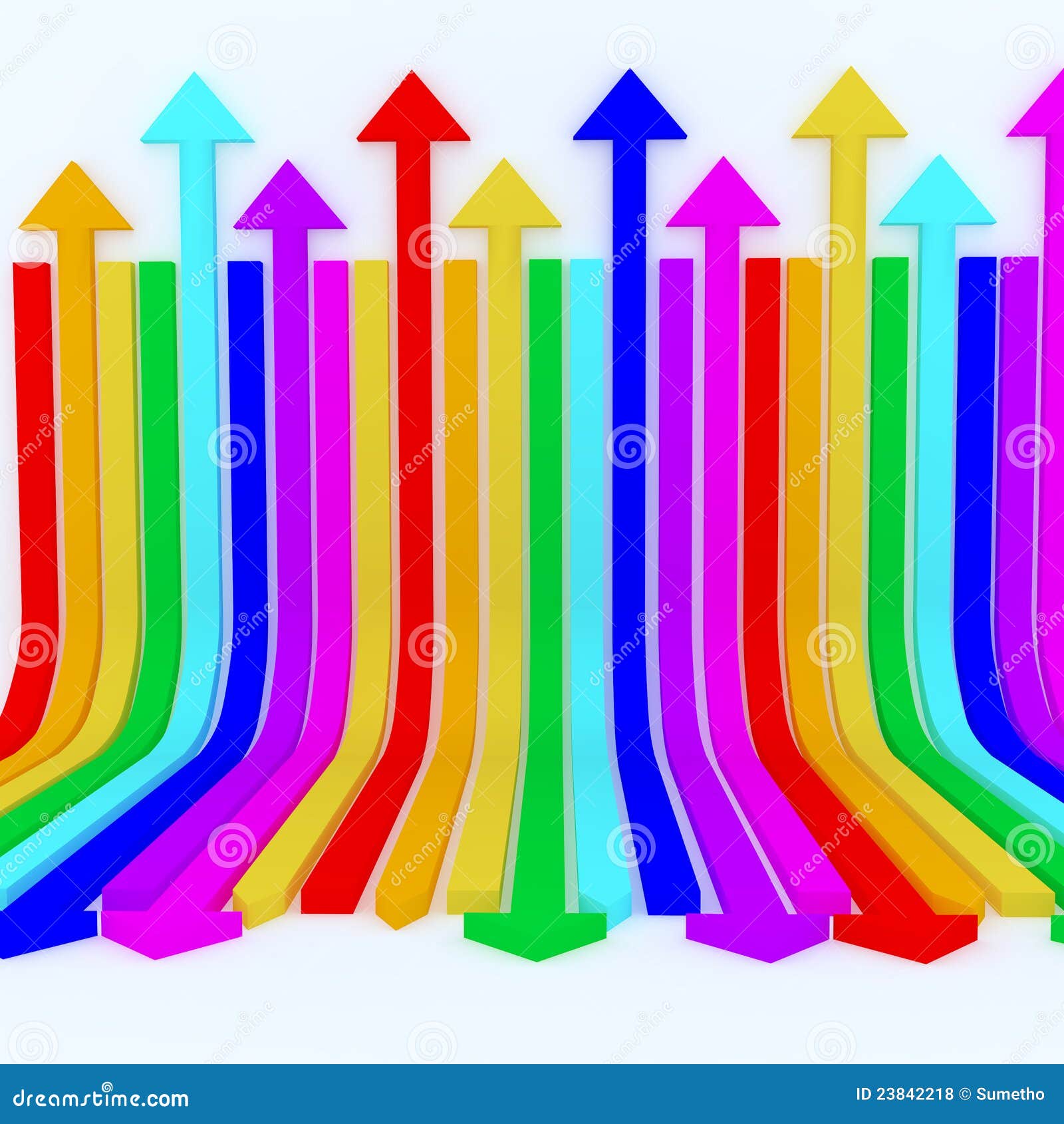 Rainbow arrows background stock illustration. Illustration of career ...